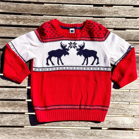 Janie and Jack | Shirts & Tops | 2t Janie Jack Christmas Moose Holiday ...